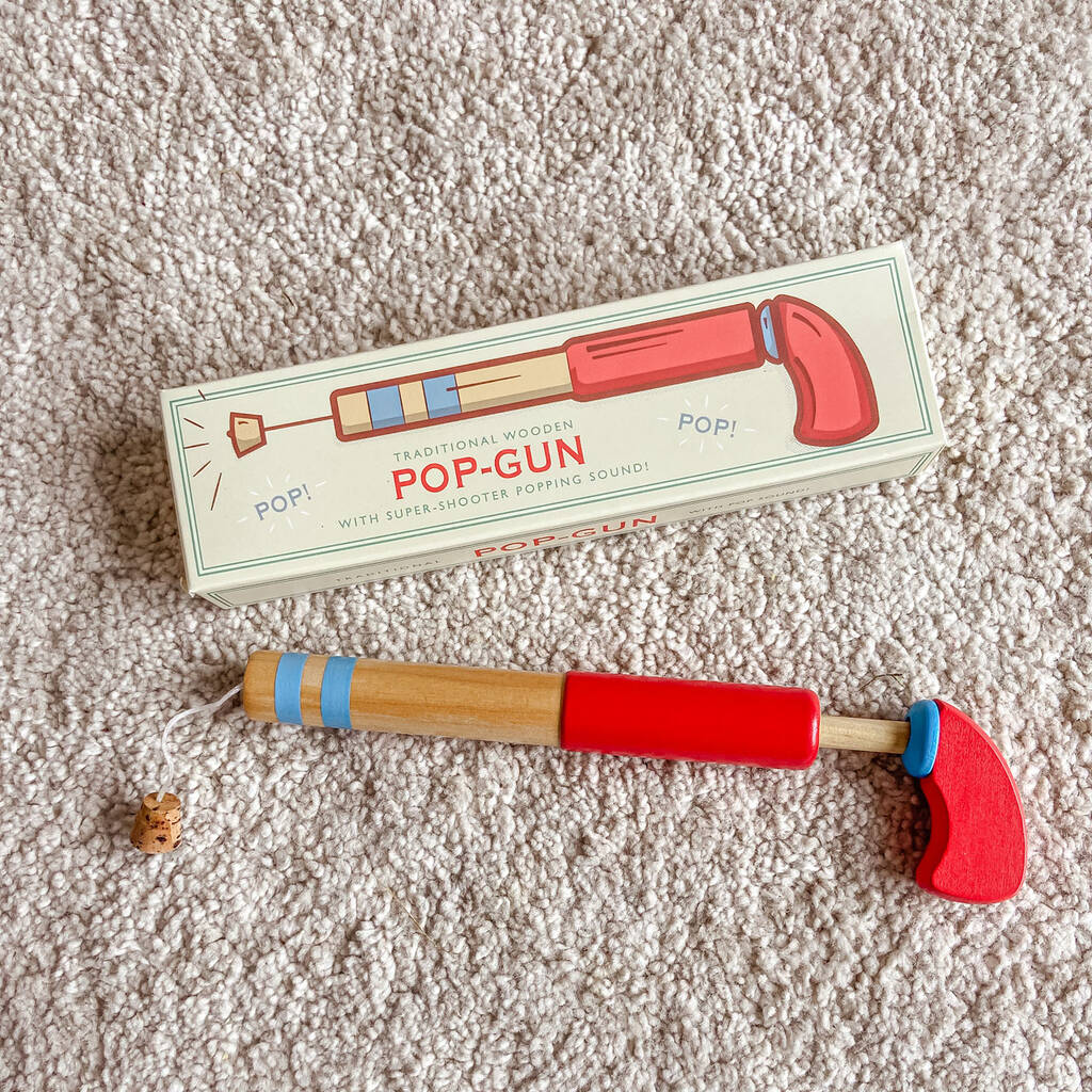 Wooden Pop Gun Toy Traditional Kids Gift By The Wedding of my Dreams