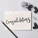 'congratulations' Script Letterpress Card By Over The C ...