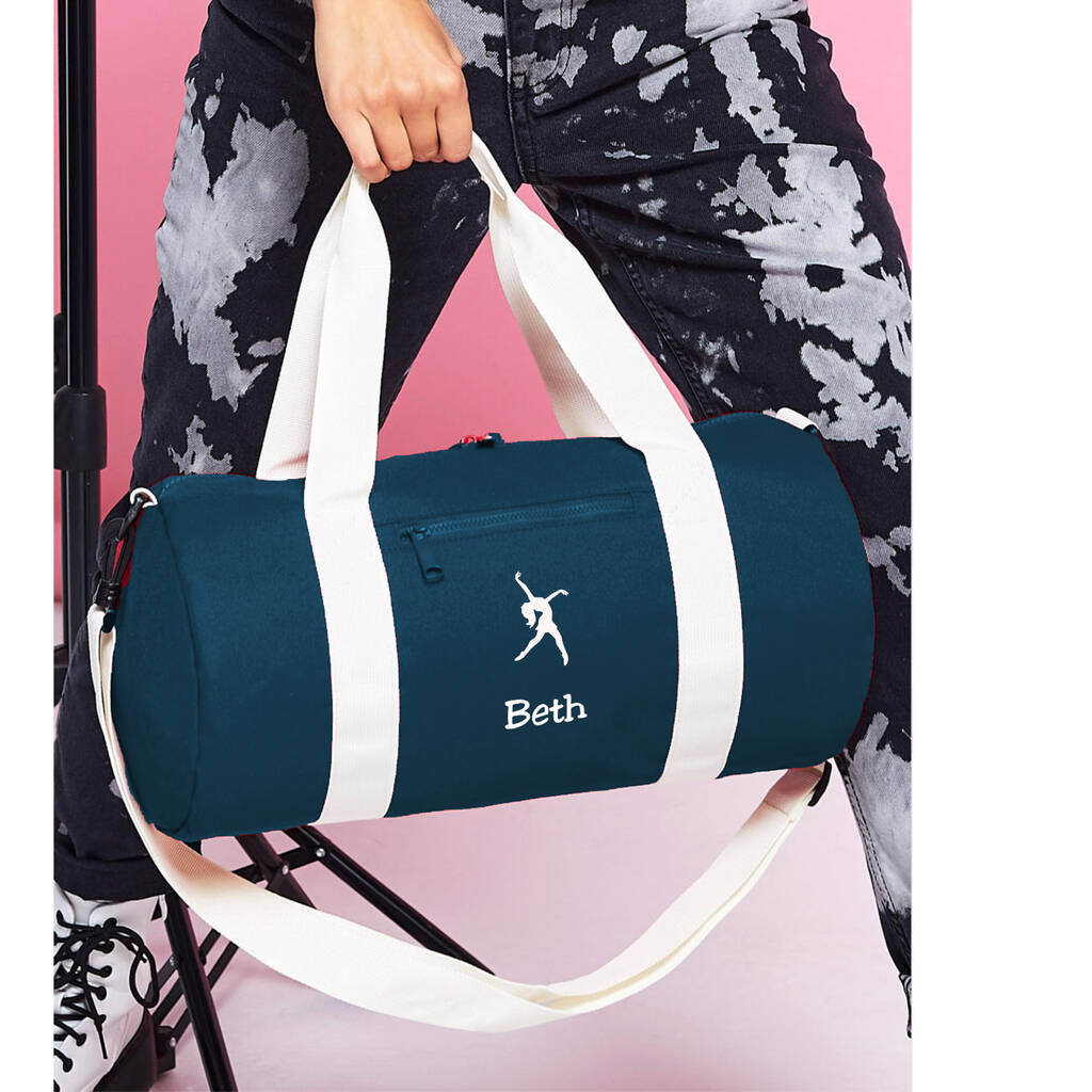 Personalised Embroidered Dance Kit Bag Barrel Style Bag By Gina Marie ...