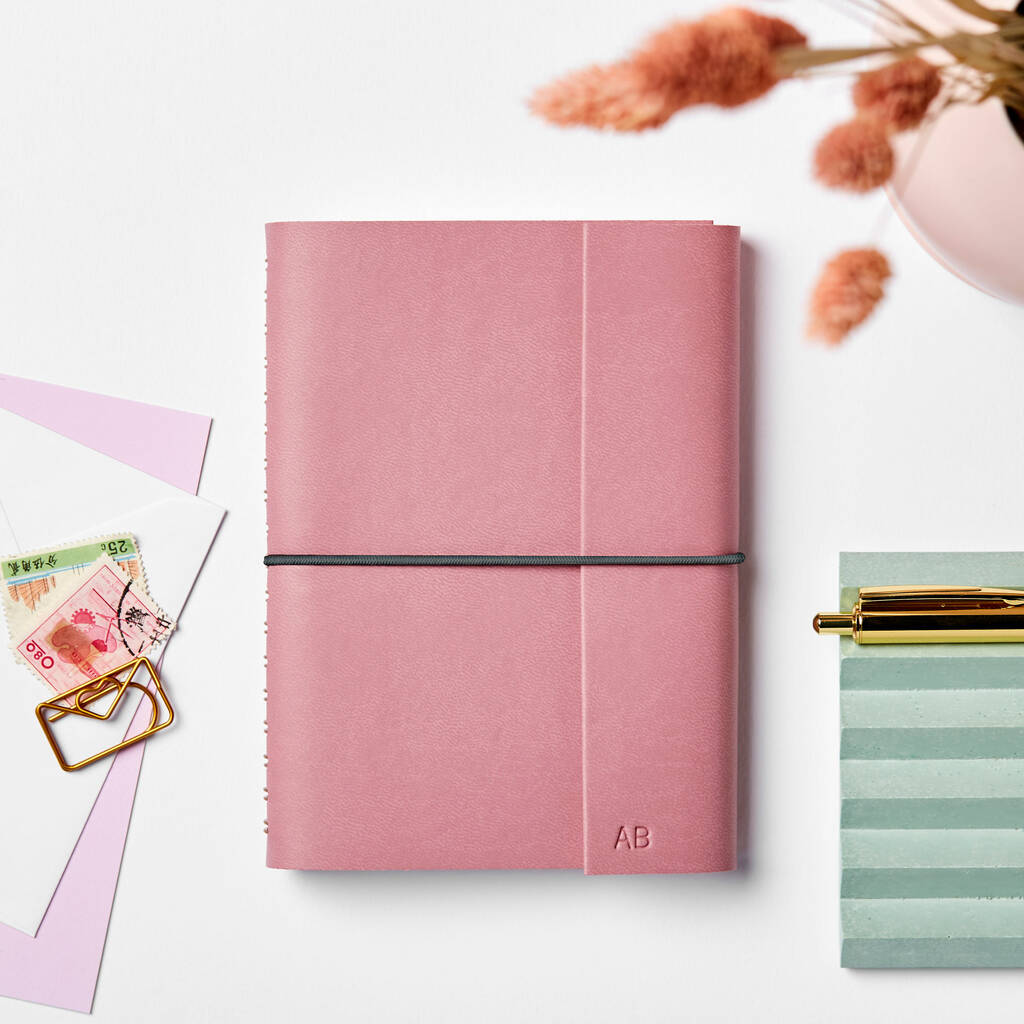 Personalised Vegan Leather Embossed Notebook By Martha Brook ...