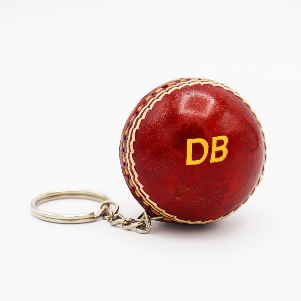 Personalised Vintage Miniature Cricket Ball Keyring By Monster Sporting ...