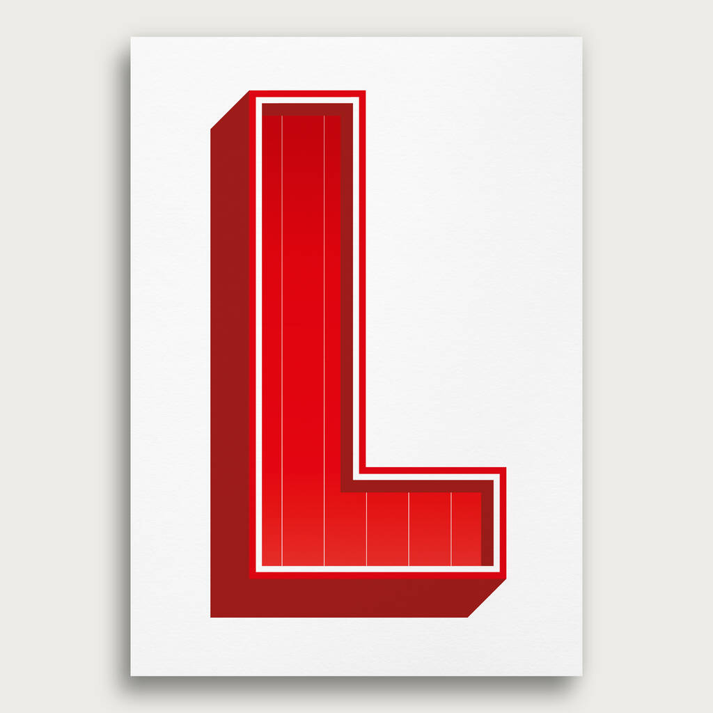 Liverpool Football Alphabet Typography Prints By Dinkit ...