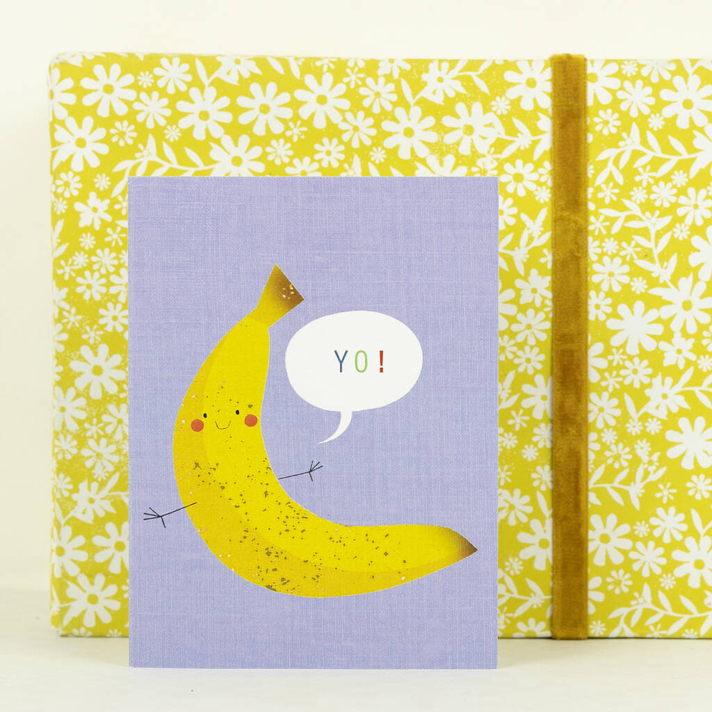 Mini Banana Greetings Card By Kali Stileman Publishing