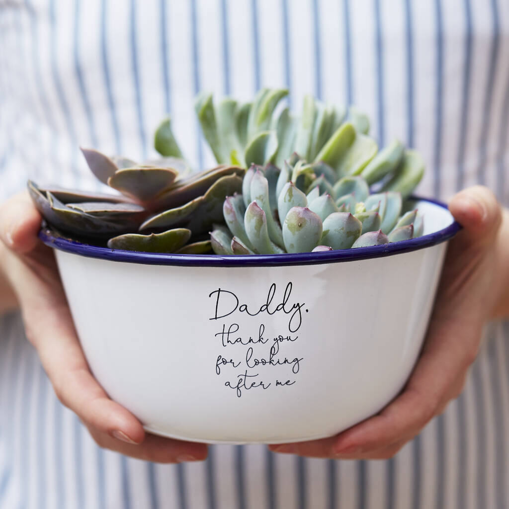 personalised enamel planter for him by sophia victoria joy ...