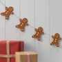Wooden Gingerbread Man Christmas Hanging Bunting By Ginger Ray ...
