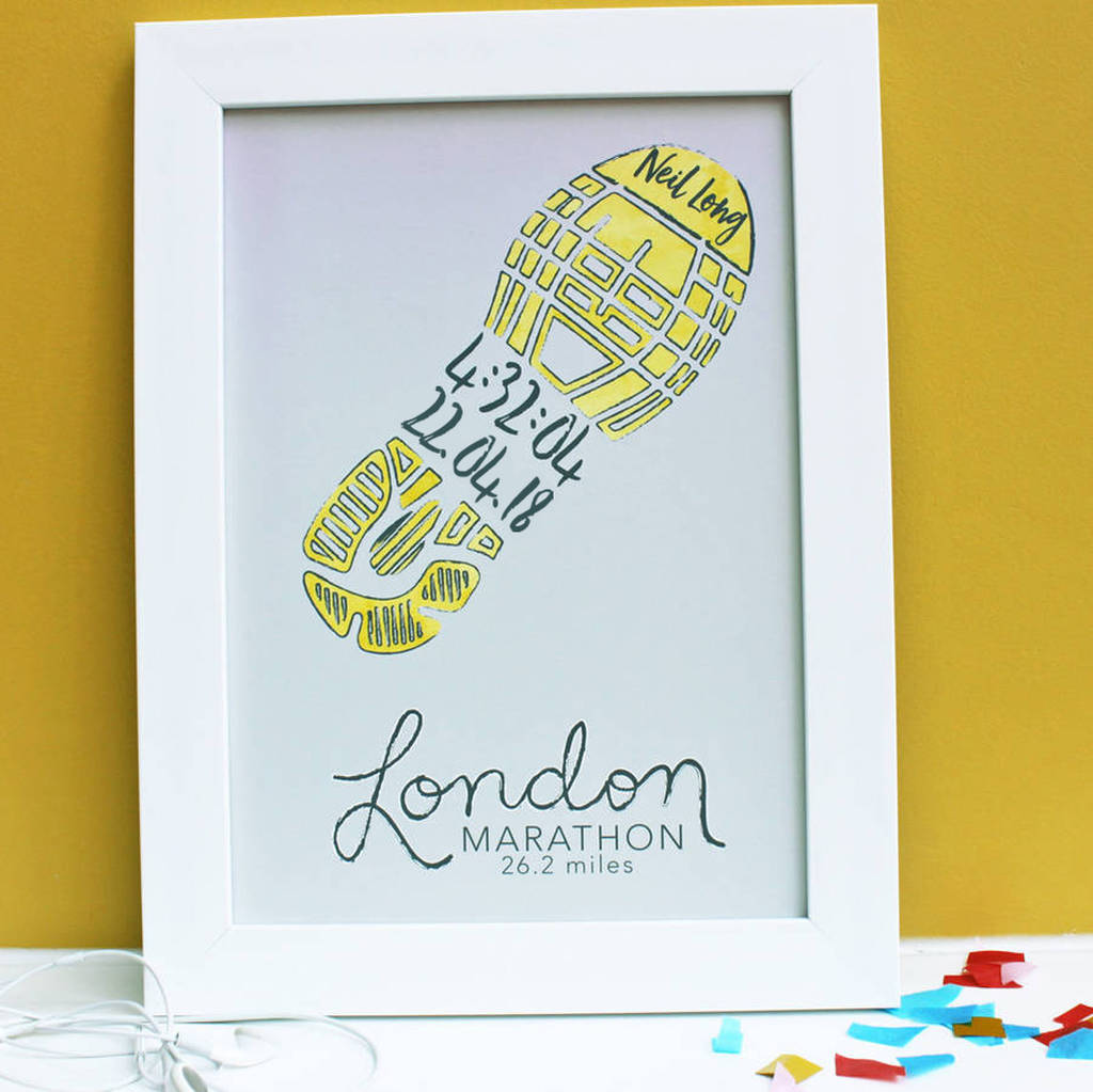 Personalised Marathon Poster Print By More Than Words ...