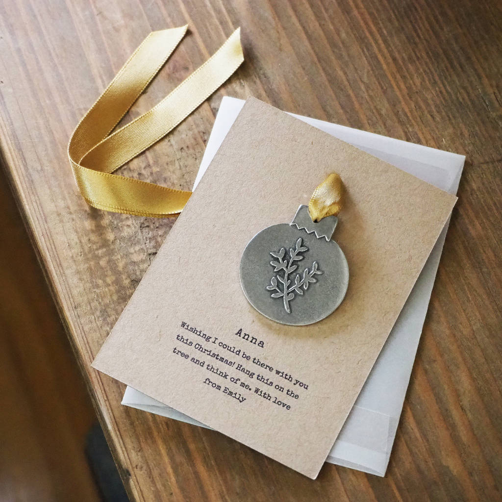 personalised mini motif christmas bauble by kutuu | notonthehighstreet.com