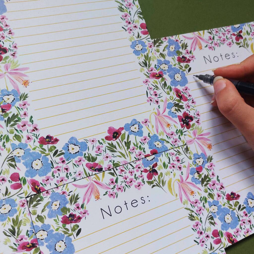 Wild About Flowers Notepad By Ellie Mae Designs | notonthehighstreet.com