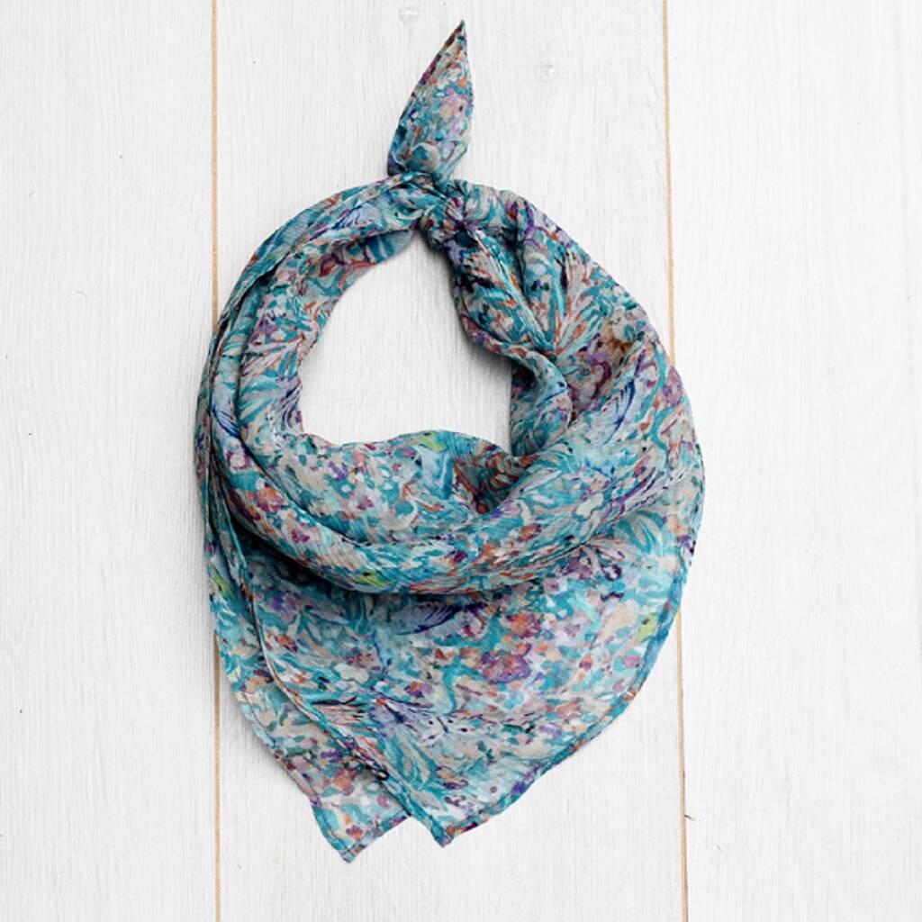 Flowers Field Silk Neckerchief By Pattern Passion | notonthehighstreet.com