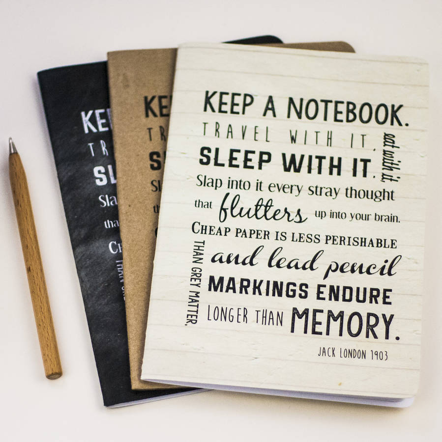 Inspirational Quote Notebook By Little Pieces Notonthehighstreet