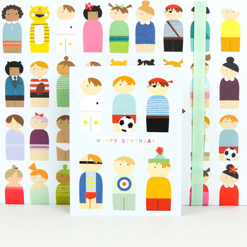 Mini Peg People Birthday Card By Kali Stileman Publishing ...