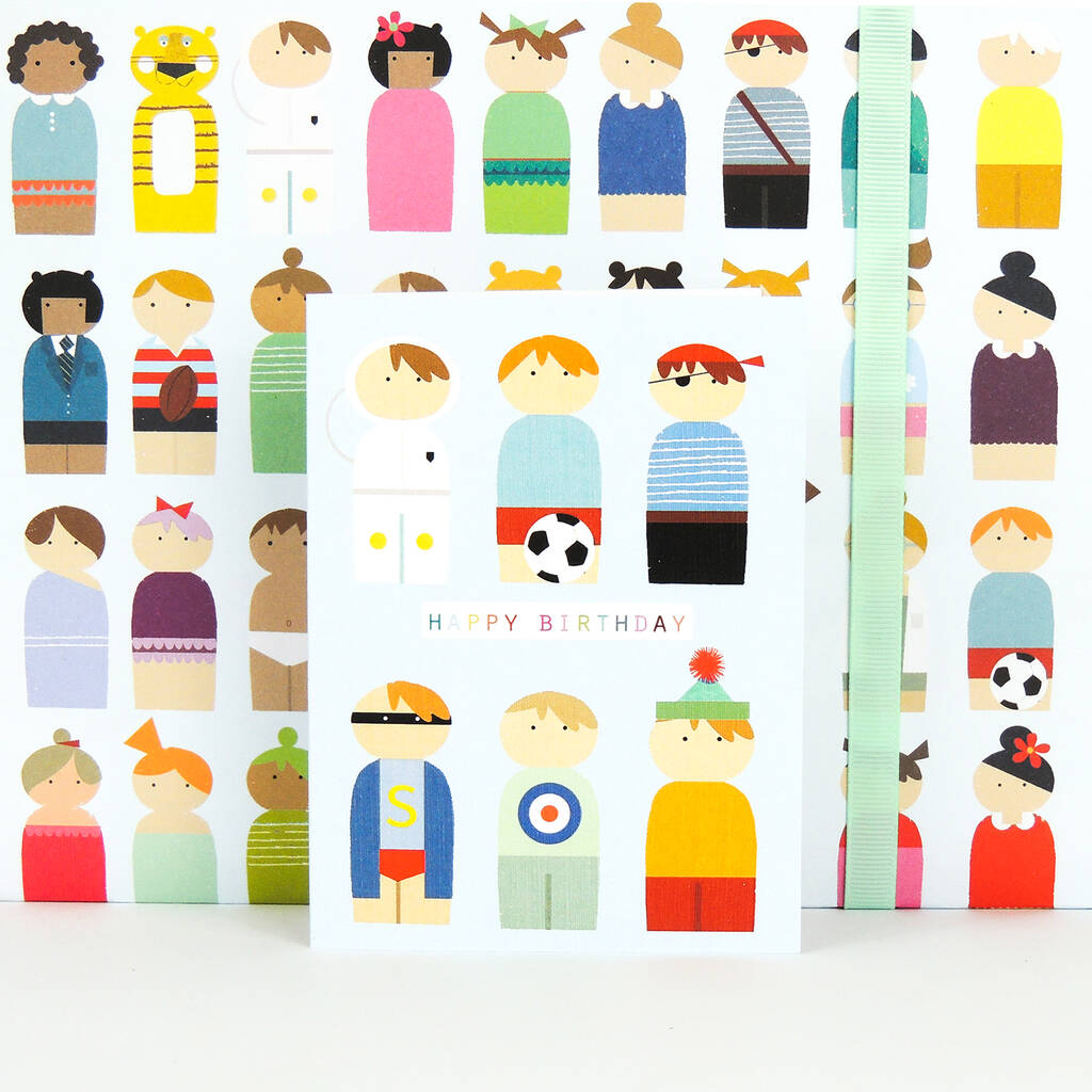 Mini Peg People Birthday Card By Kali Stileman Publishing ...