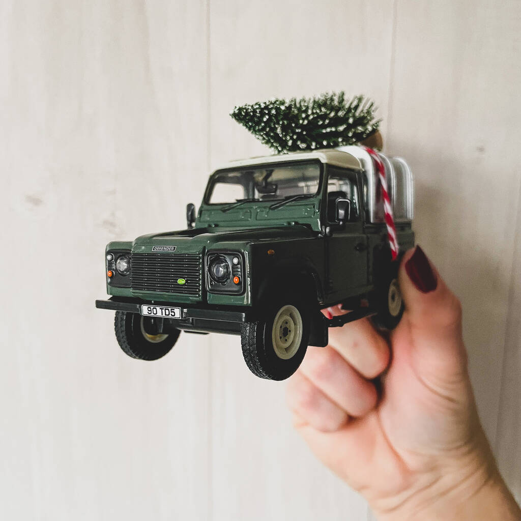Muddy Land Rover Defender With Christmas Tree By Bits Bobs & Gifts ...