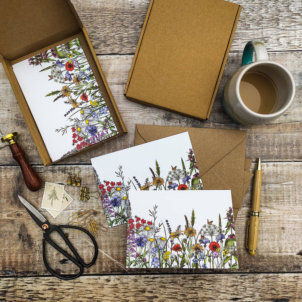 Wild Meadow Garden Notecards By Paper Willow | notonthehighstreet.com