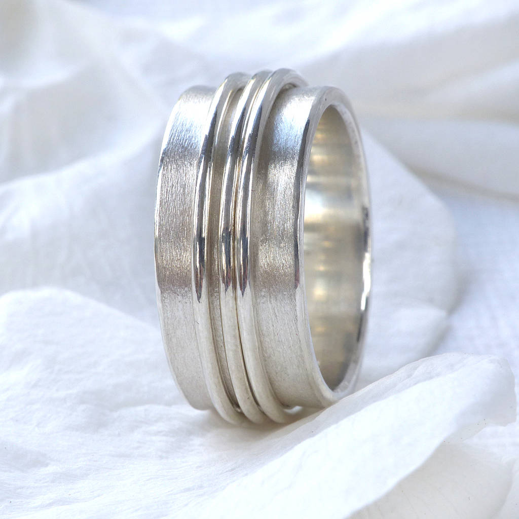 spinning ring in eco sterling silver by lilia nash jewellery ...