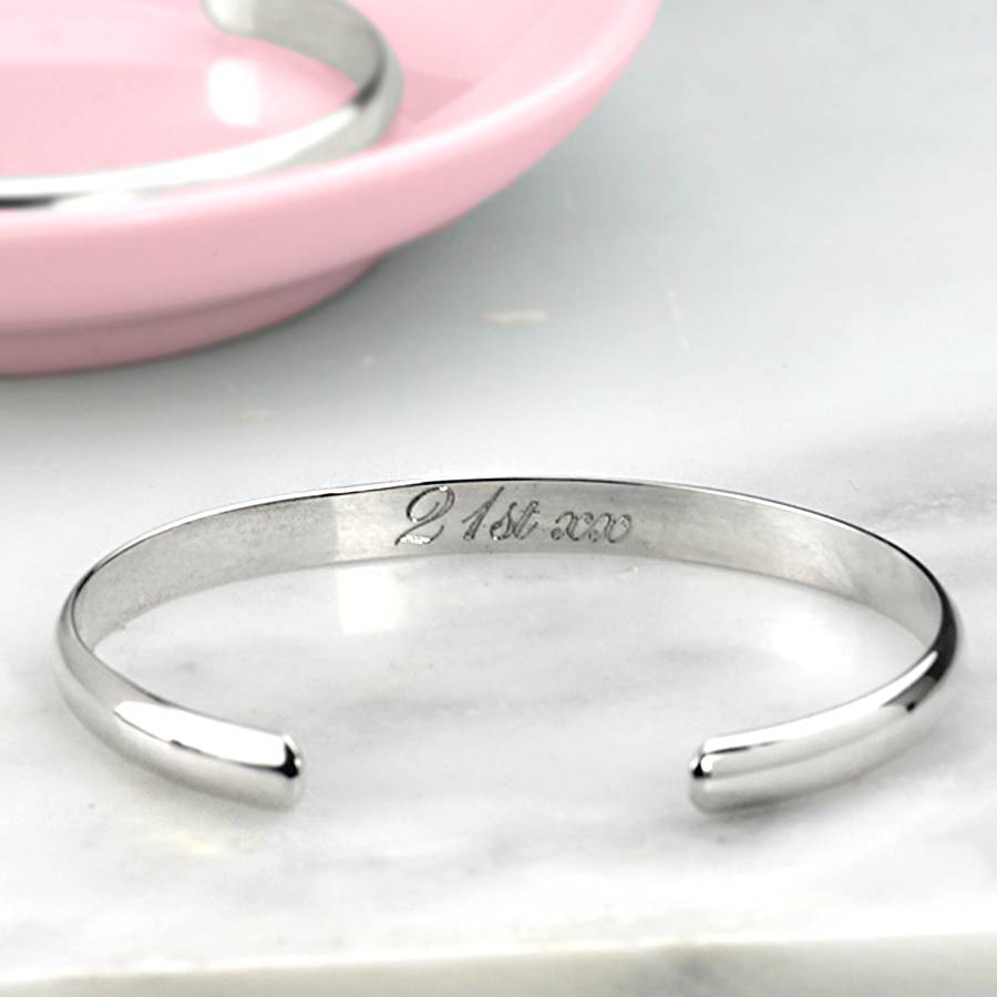 open silver bangle by hersey silversmiths | notonthehighstreet.com