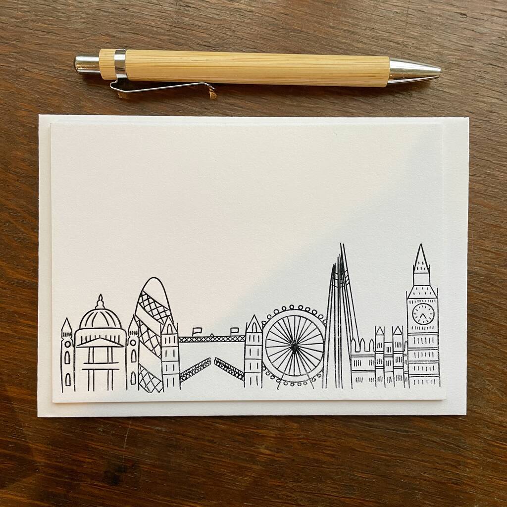 London Landmarks Pressed Luxury Note Cards By Lunella