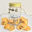 glass money box with golden chocolate coins by pink pineapple home ...
