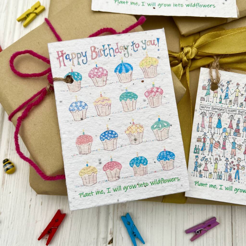 Birthday Seed Card Gift Tags By Lottie Lane Designs