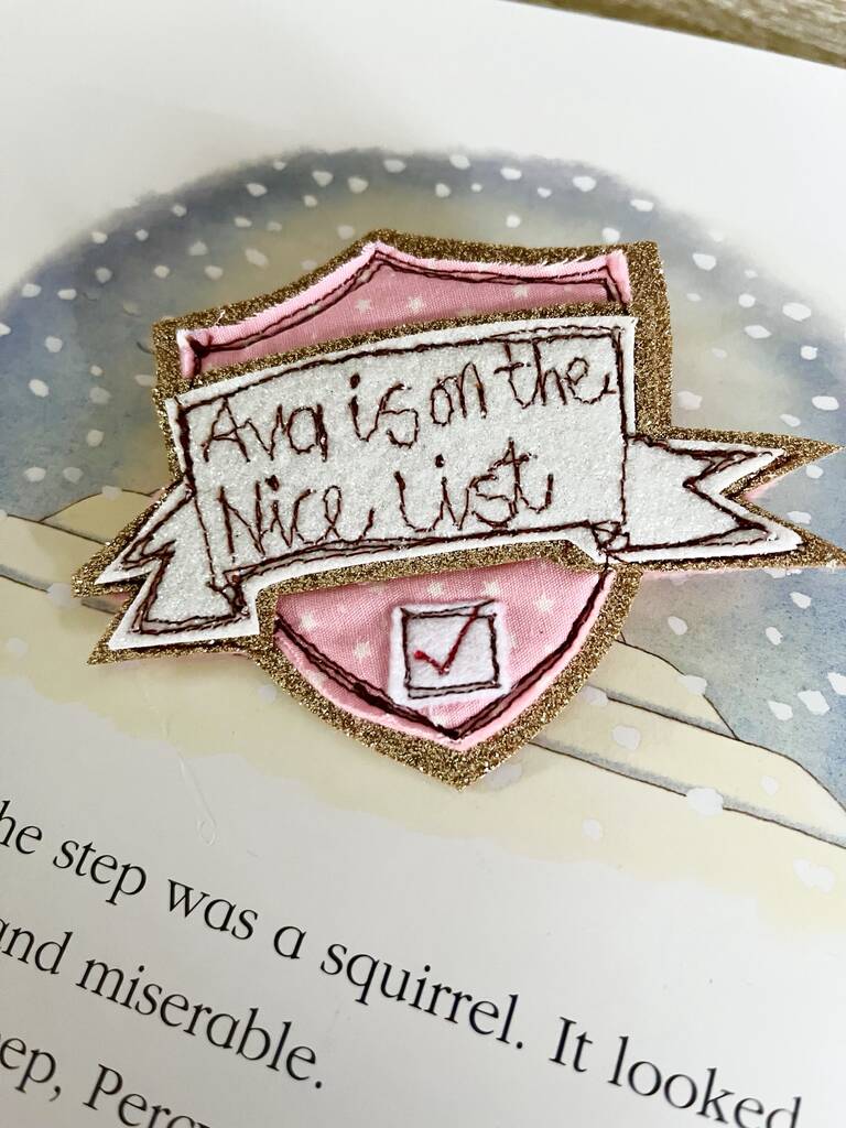 Personalised Nice List Badge By katy kirkham designs
