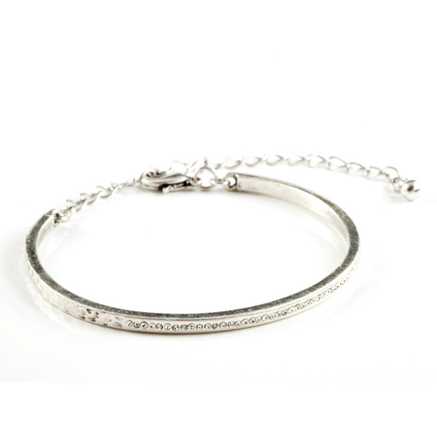 bangle made with swarovski crystals by j&s jewellery ...