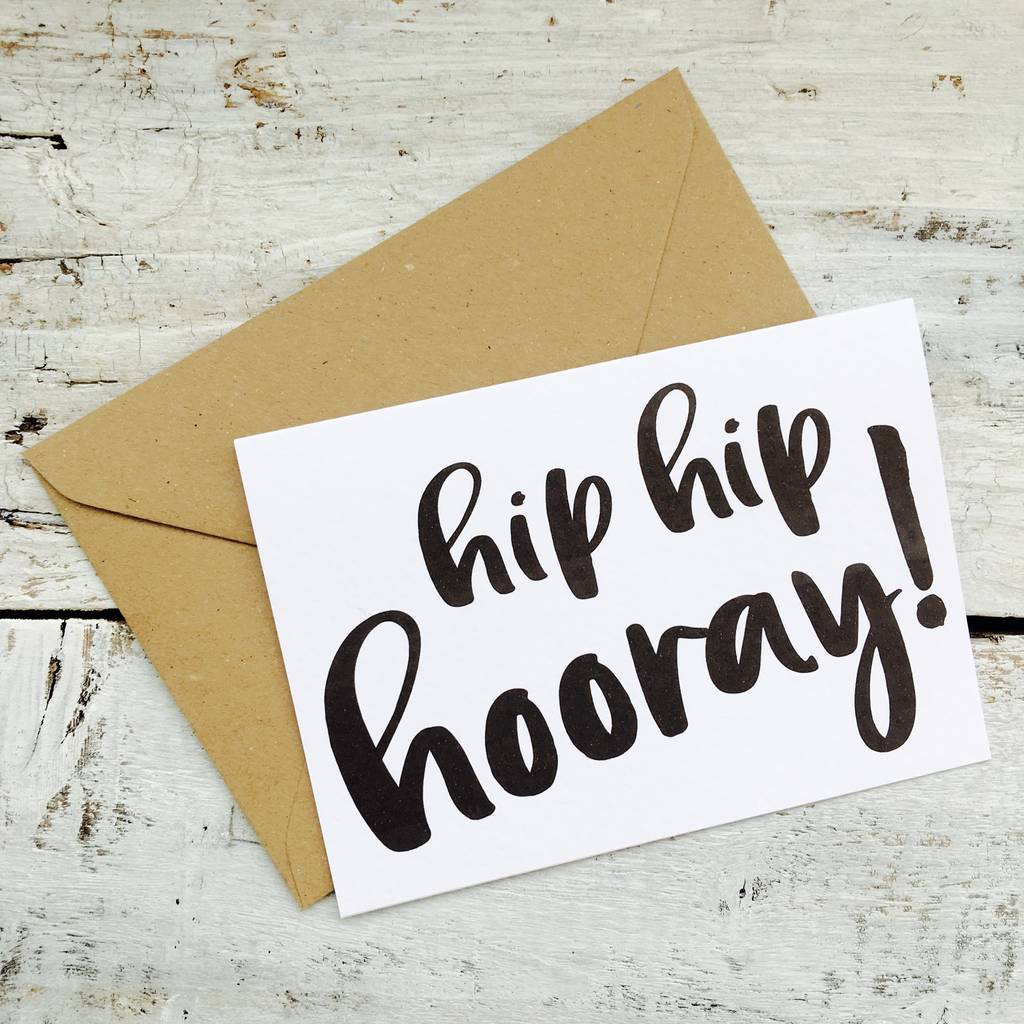 Hip Hip Hooray Card By Momo Boo