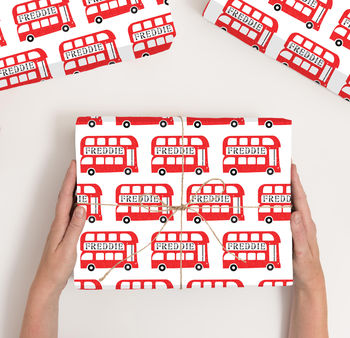 personalised london bus wrapping paper by abigail warner ...