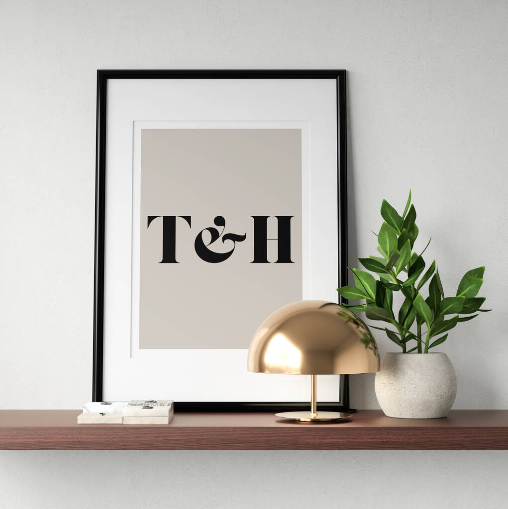 Personalised Initials Typography Print By AballoneStudio ...