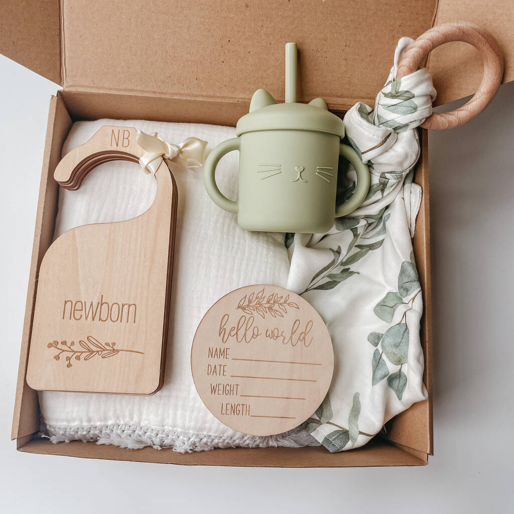 Unisex Eucalyptus Kitty Hello World Gift Box By The Dotty Ducks