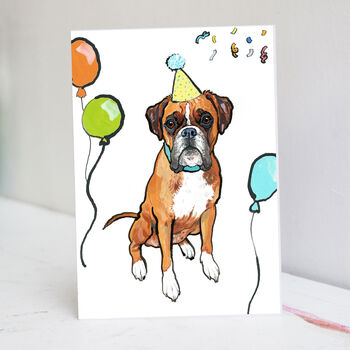 Boxer Birthday Card By Pet Portrait Illustration | notonthehighstreet.com