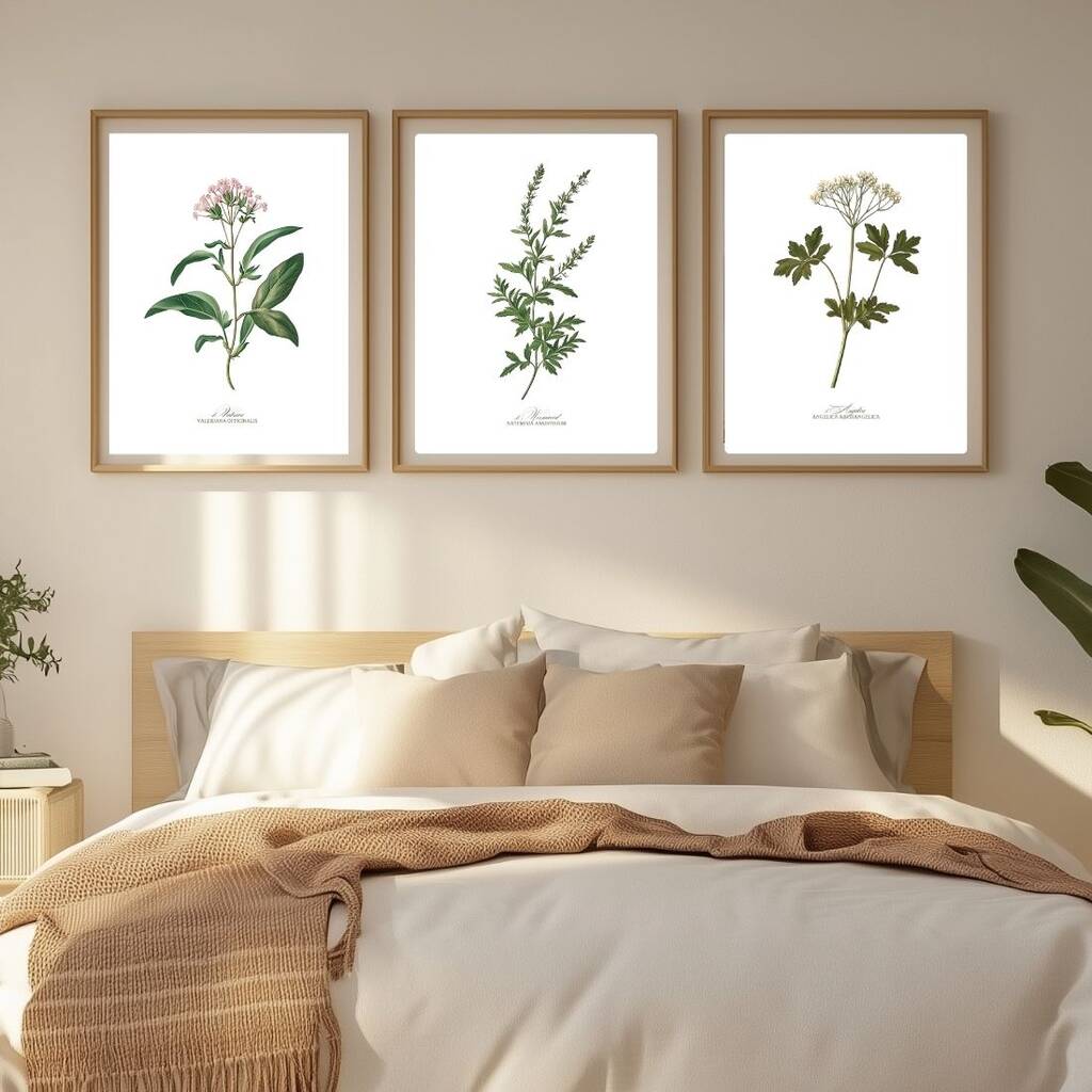 Set Of Six Vintage Botanical Art Prints | A4 Lithograph Style With ...