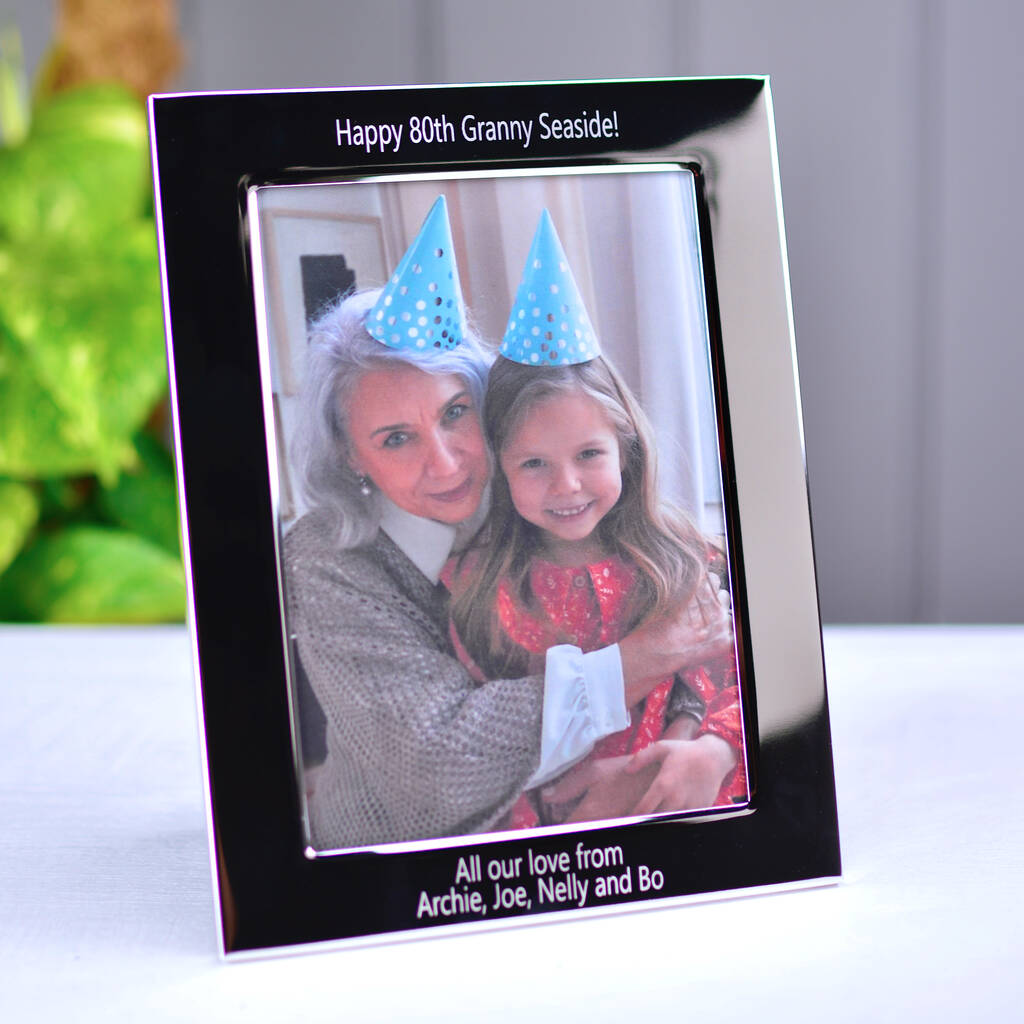 Personalised 80th Birthday Silver Photo Frame By Penelopetom ...