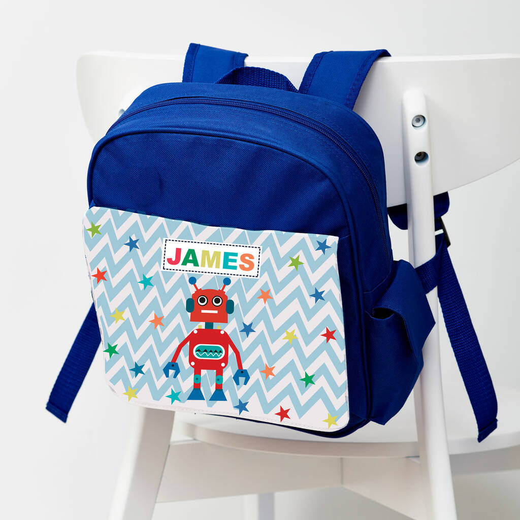 Boys Personalised Robot Mini Rucksack By TillieMint ...