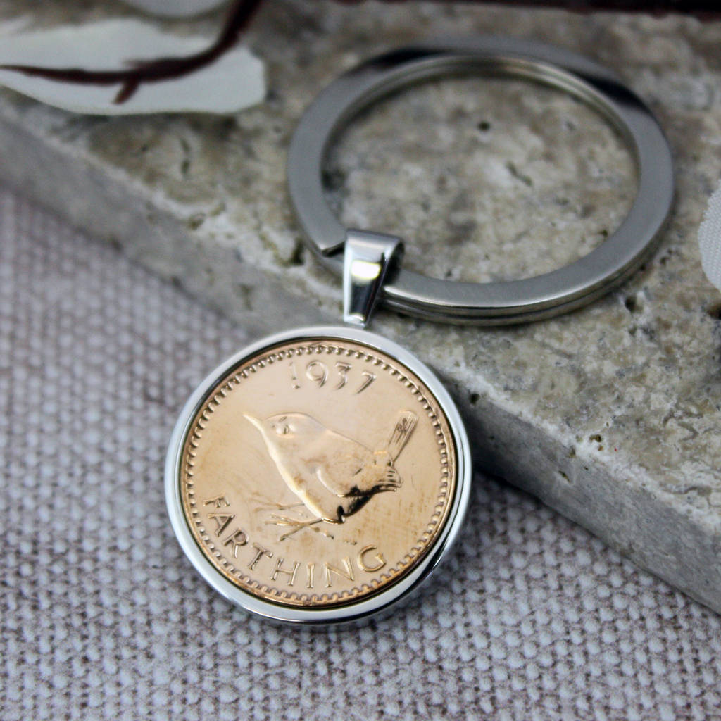 farthing year coin keyring 1920 to 1956 by ellie ellie ...
