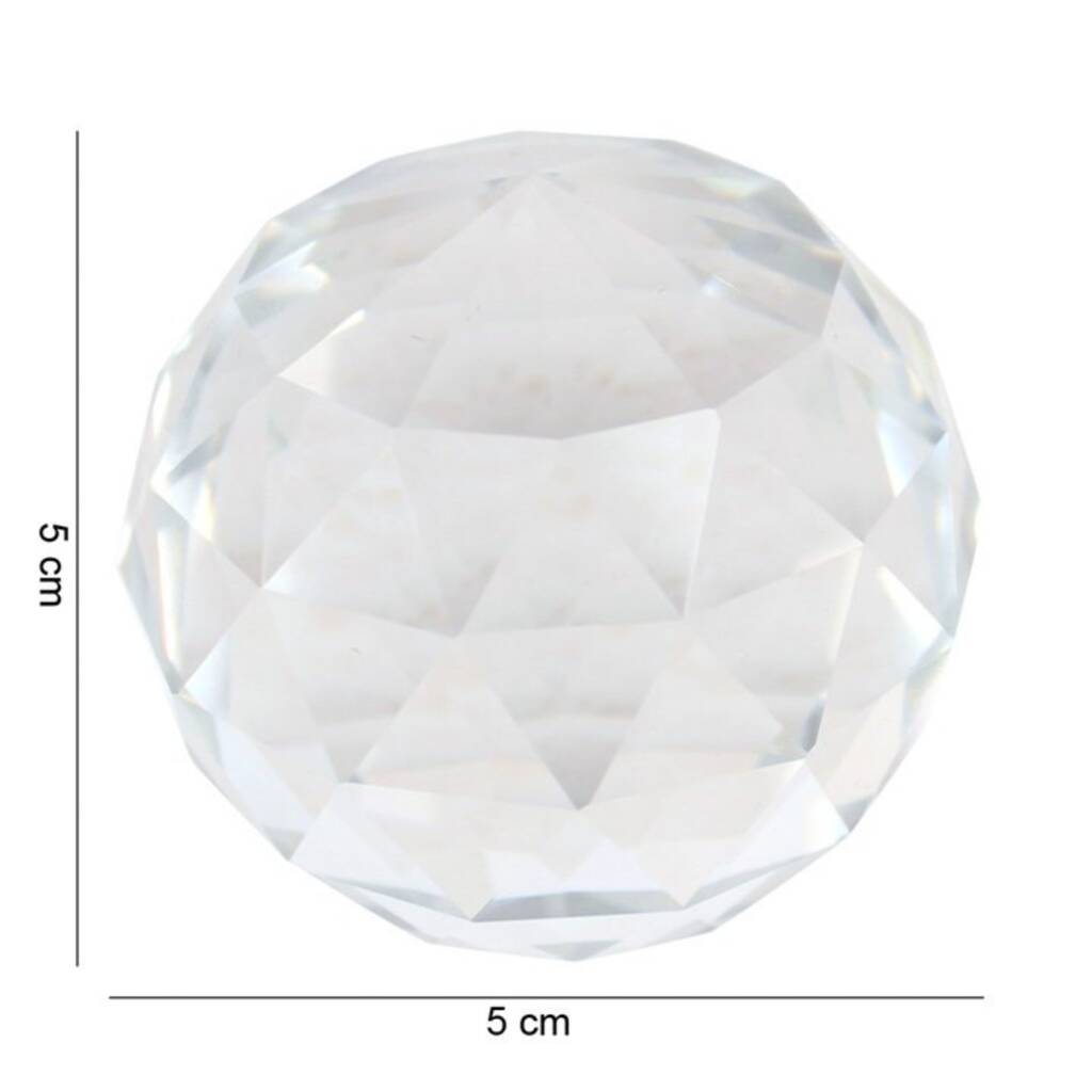 Faceted Crystal Ball Paper Weight By Spiritual Gifts