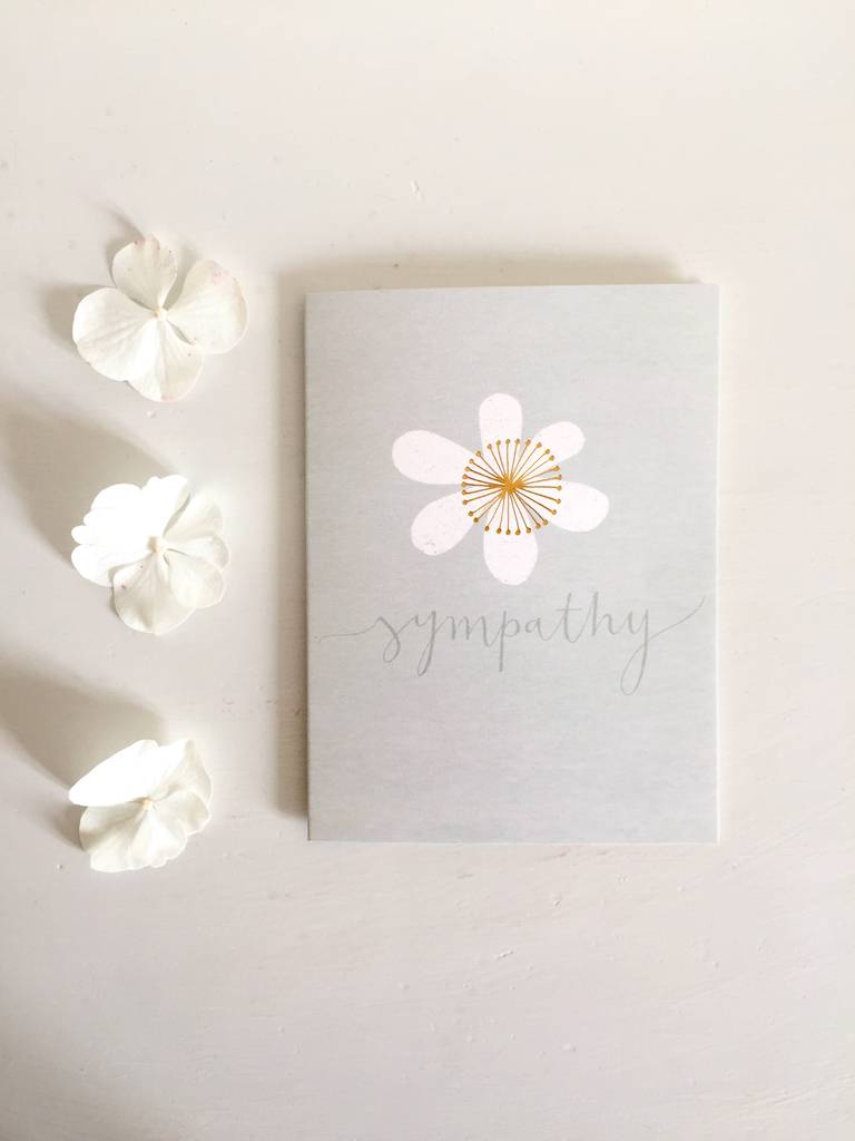 Sympathy Mini Card By Kali Stileman Publishing | notonthehighstreet.com