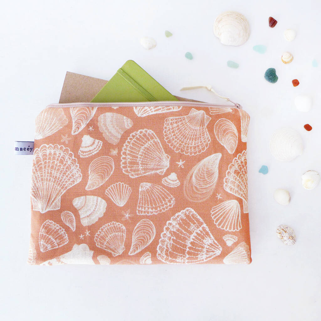Seashells Travel Pouch By Charlotte Macey | notonthehighstreet.com