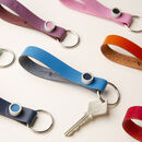 Personalised Bright Leather Key Loop By Johny Todd | notonthehighstreet.com