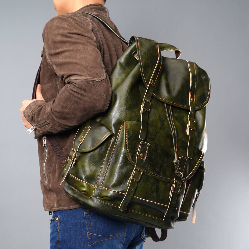 Vintage Look Genuine Leather Backpack By EAZO | notonthehighstreet.com