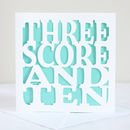 Three Score And Ten Birthday Card By Whole In The Middle ...