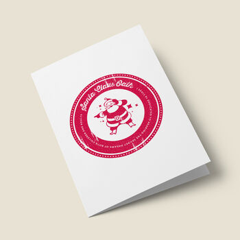 'Santa Claus Oath' Christmas Card By Joyful Joyful | notonthehighstreet.com
