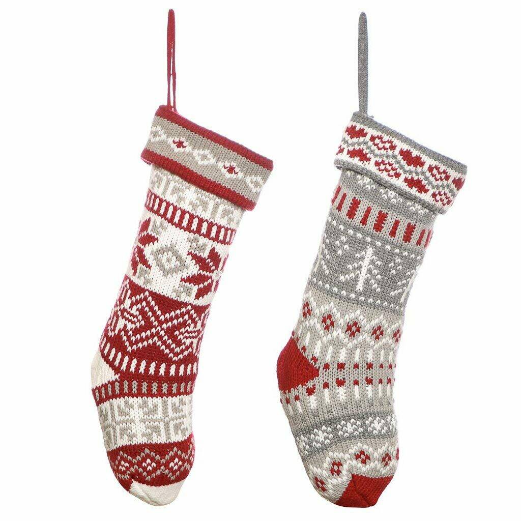 personalised nordic fair isle chunky knit stockings by dibor ...