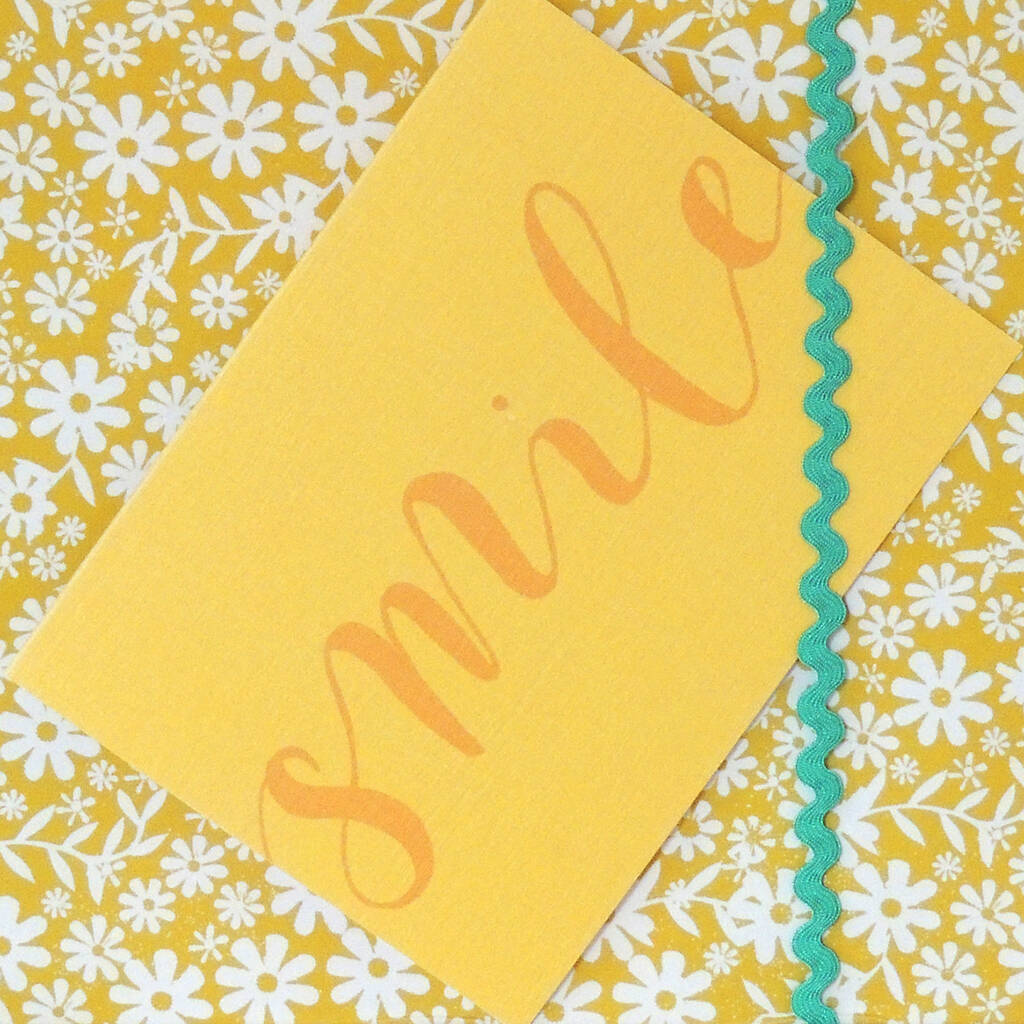 Mini Smile Card By Kali Stileman Publishing | notonthehighstreet.com