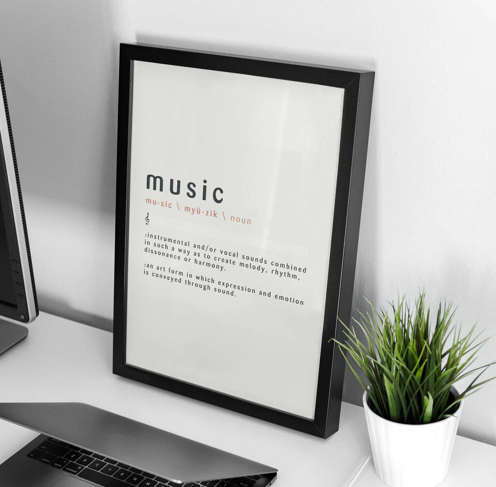 Music Definition Print | Minimalist Music Poster By Thirty Forest ...