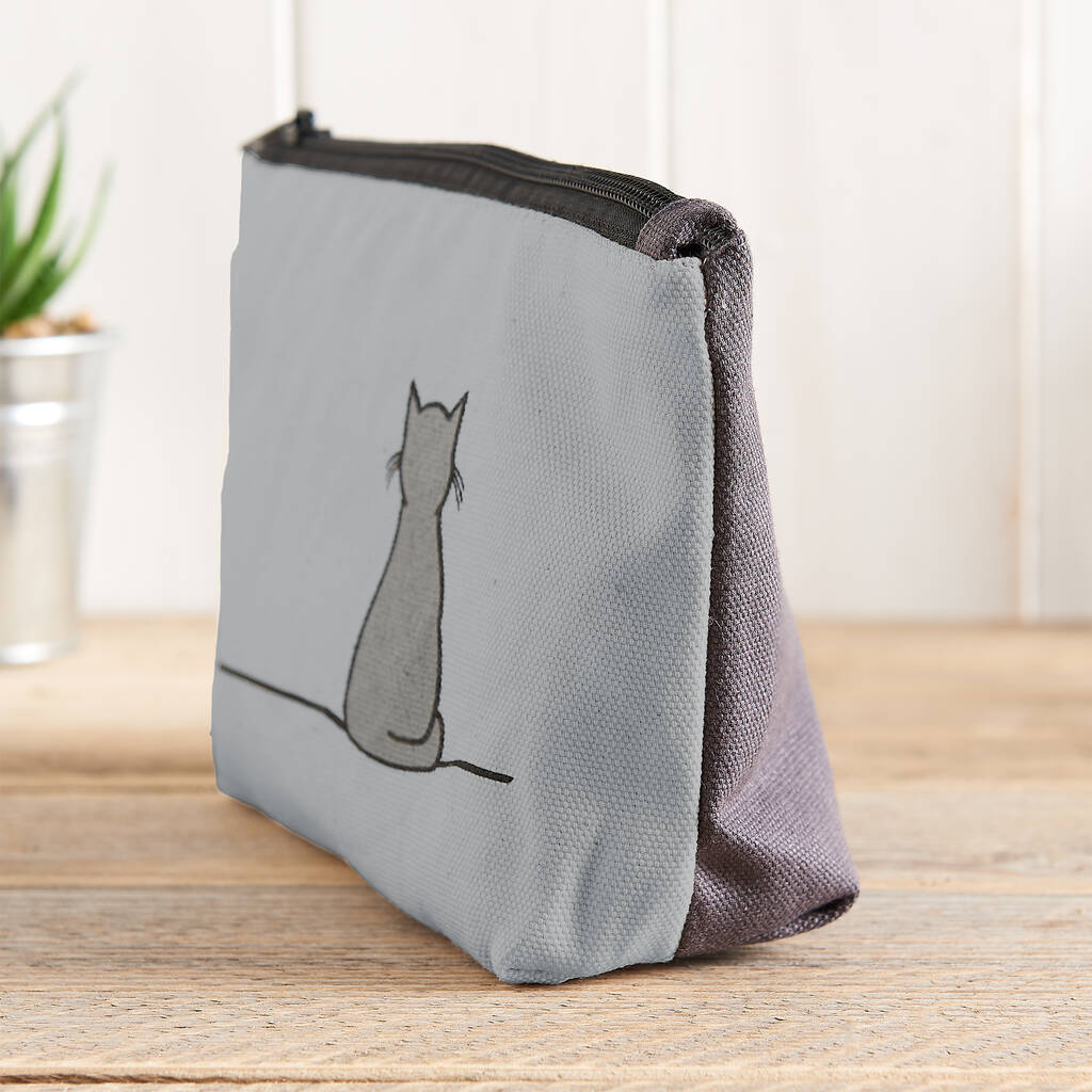 Sitting Cat Zip Bag By Jin Designs | notonthehighstreet.com