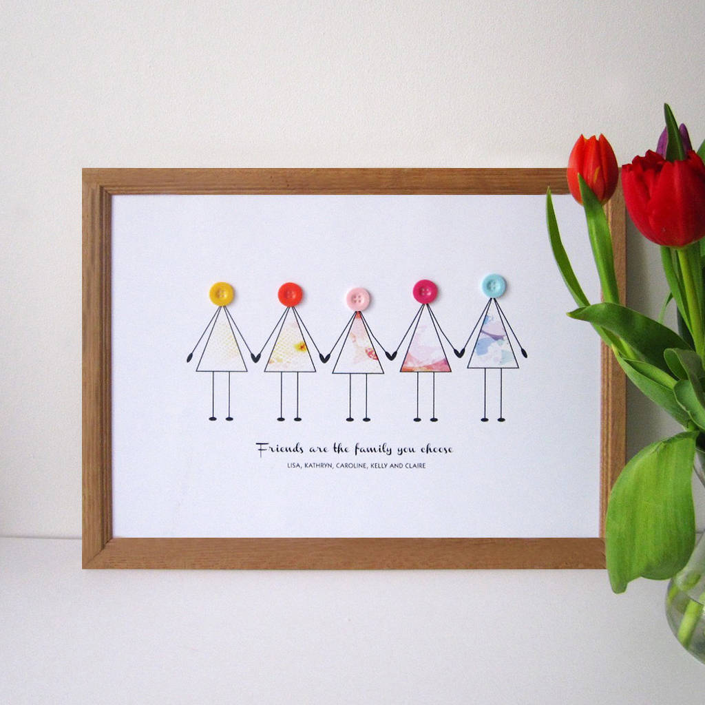 personalised friendship print by mrs l cards | notonthehighstreet.com