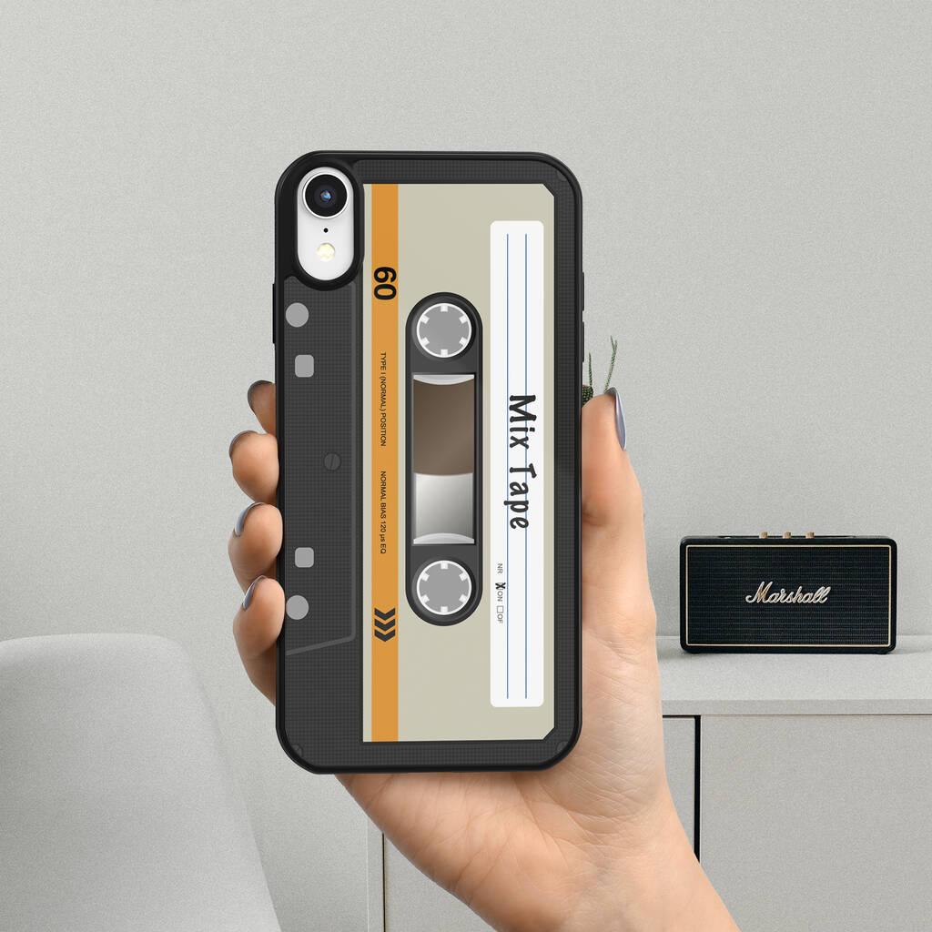 Orange Cassette Tape Personalised iPhone Case By Crank ...