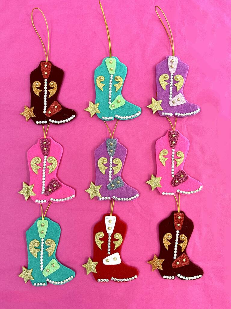 Cowboy Boot Hanging Christmas Decoration By Sequin Souls ...