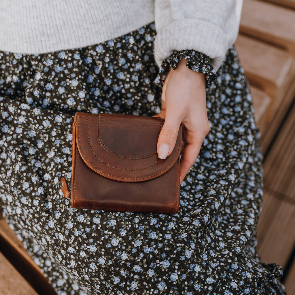 Small Leather Purse, Distressed Brown By The Leather Store ...