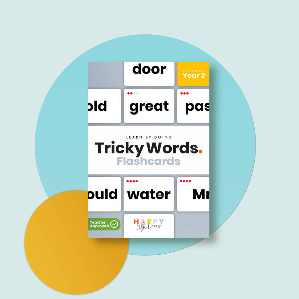 Tricky Words Flashcards For Year Two By Happy Little Doers ...